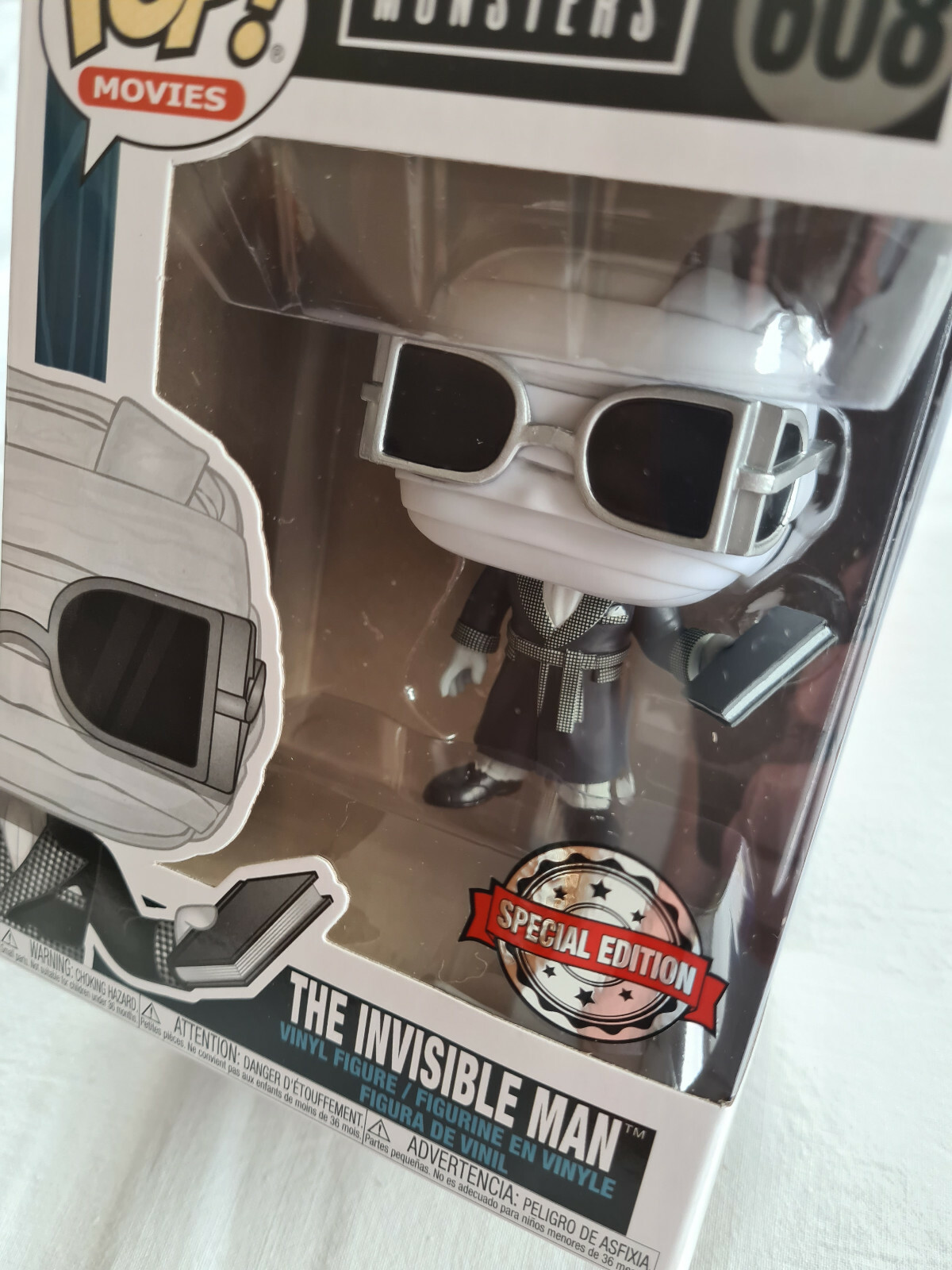 Universal Monsters The Invisible Man (B&W) Funko Movies #608 Pop! Vinyl ...