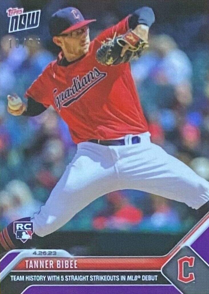 2023 Topps Now - Tanner Bibee #193 Purple /25 (RC) for sale online | eBay