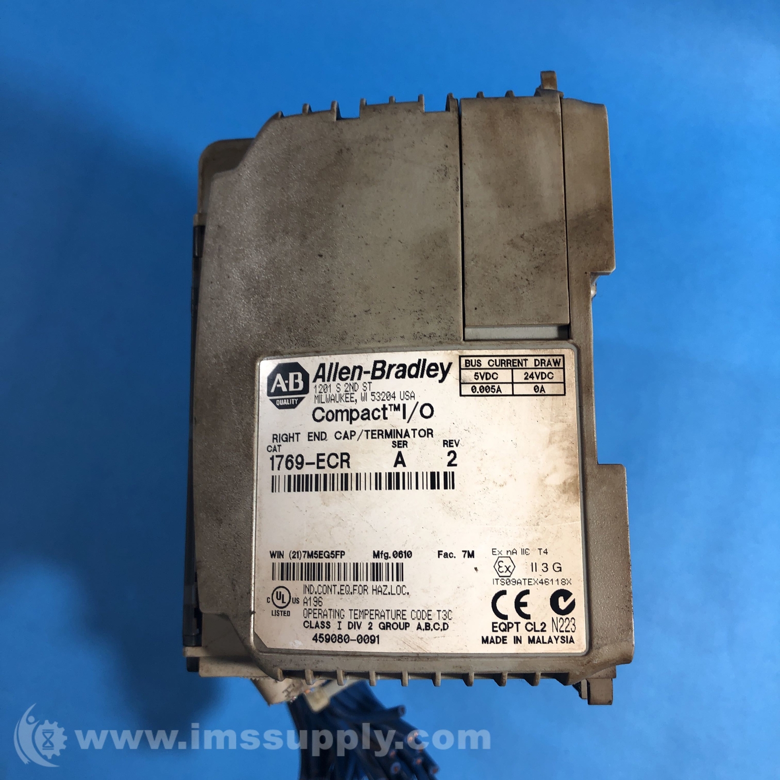 Allen Bradley 1769-ECR Series A Right End Cap Terminator 2603 | eBay