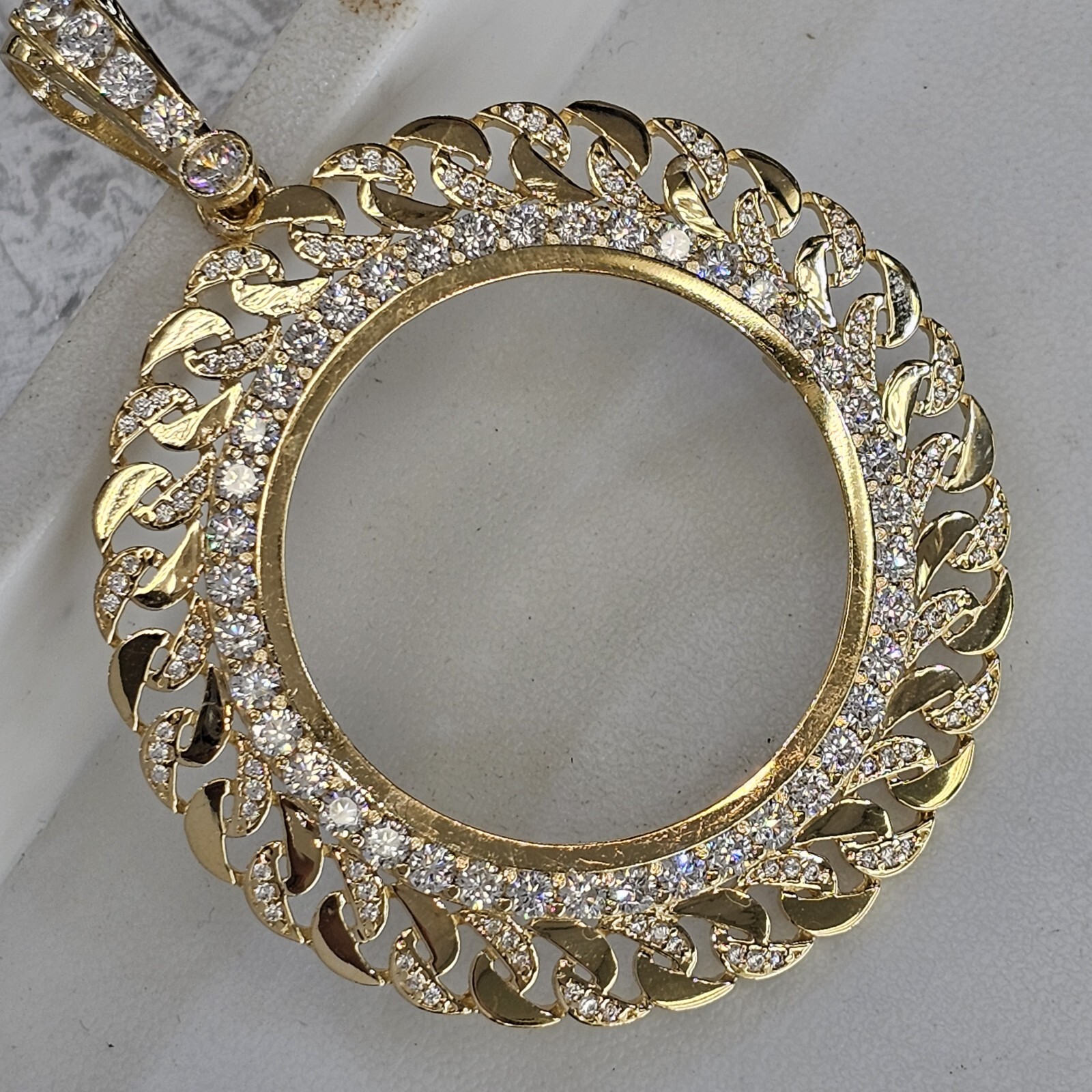 14k solid gold 50 pesos centenario Coin Bezel Frame pendant Heavy | eBay