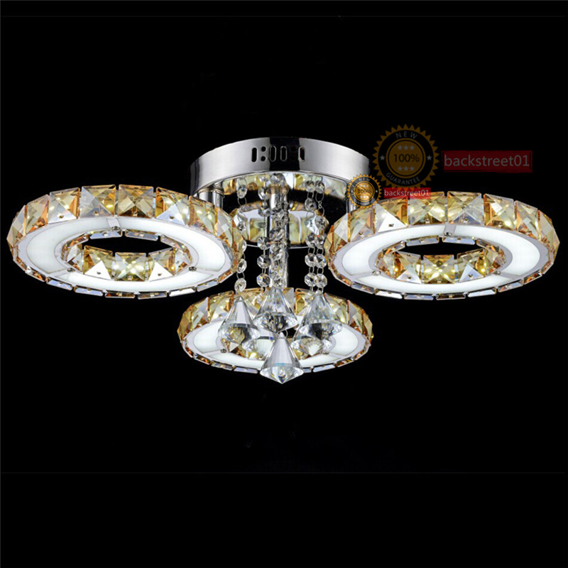 Modern Luxury LED K9 Crystal Ceiling Lamps Pendant Light Living Room Chandelier | eBay