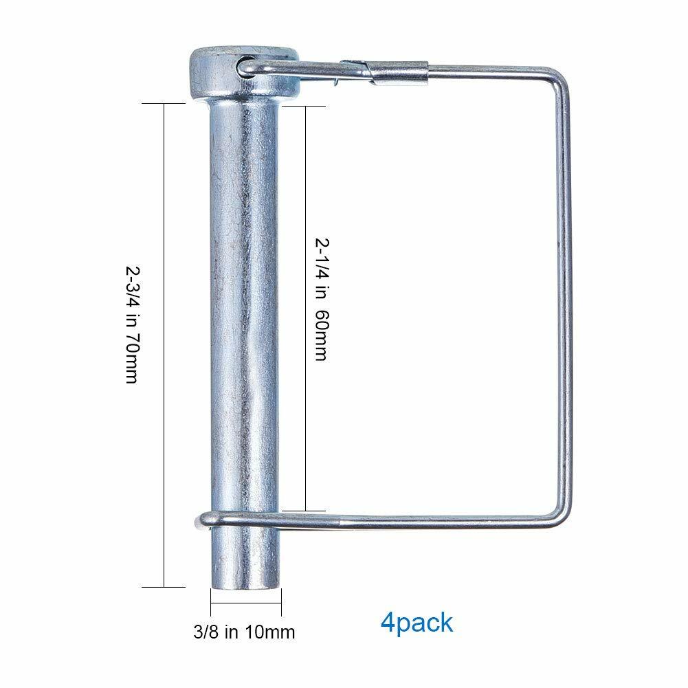 4pcs Wire Lock Pin 3/8" Shaft Locking Pin Square Loop Pto Safety ...