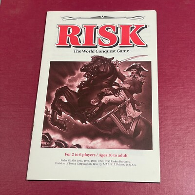 1993 RISK Board Game Original REPLACEMENT DIRECTIONS Instructions ...