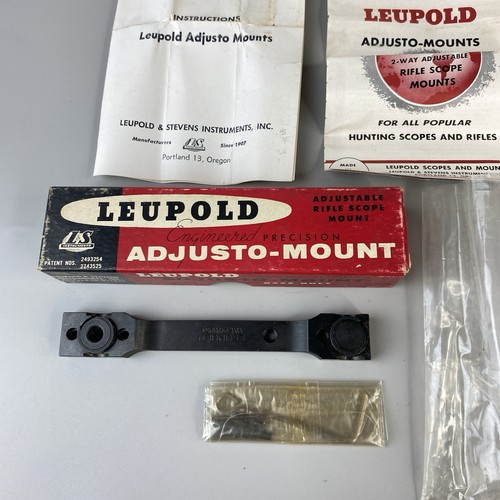 Leupold Adjusto Mount Base Winchester 88 w/ Box & Manuals | eBay