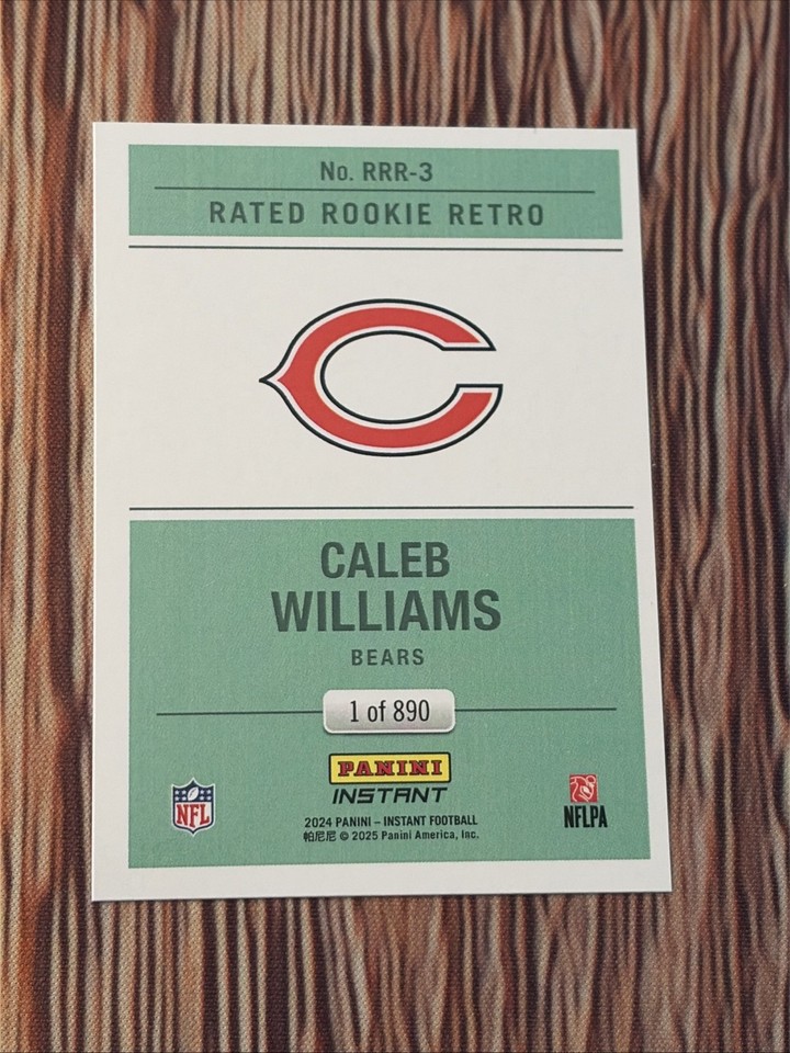 2024 2025 Panini Instant Rated Rookie RC /890 Caleb Williams | eBay