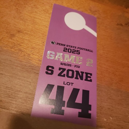 Penn State vs FIU Parking Pass Lot 44 9/6 *** Friday Delivery*** | eBay