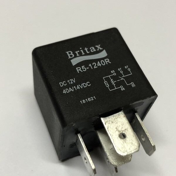 Relay Mini 5 Pin 12 Volt 40 Amp Normally Open Britax R5-1240r Epoxy for ...