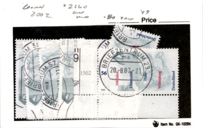 Germany, Postage Stamp, #2160 (9 Ea) Used, 2002 Halle-Wittenberg Univ ...