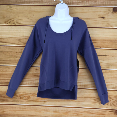 Road Runner Sports Sweatshirt Womens S Blue Fleece Drawstring Pockets ...