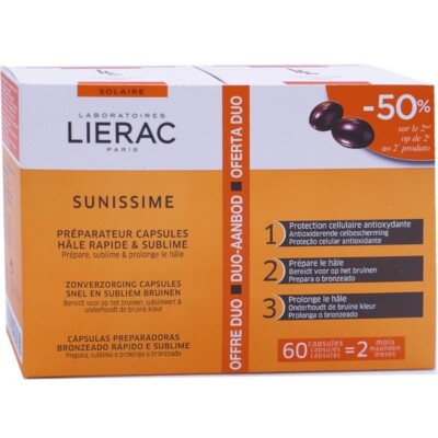LIERAC SUNISSIME PREPARATEUR CAPSULES 60 CAPSULES = 2 mois (DLUO 12/ ...