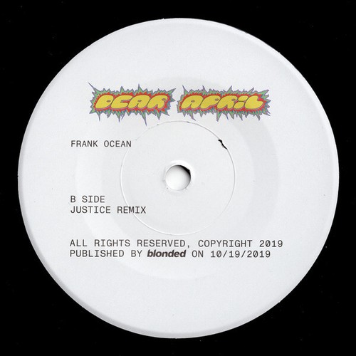 Frank Ocean / Dear April 7" Single Vinyl 2020 Blonded Record Justice ...