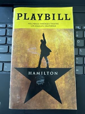 HAMILTON 2021 National Tour PLAYBILL Los Angeles Hollywood Pantages ...