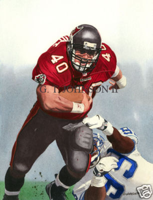 MIKE ALSTOTT BUCCANEERS ART PRINT | eBay