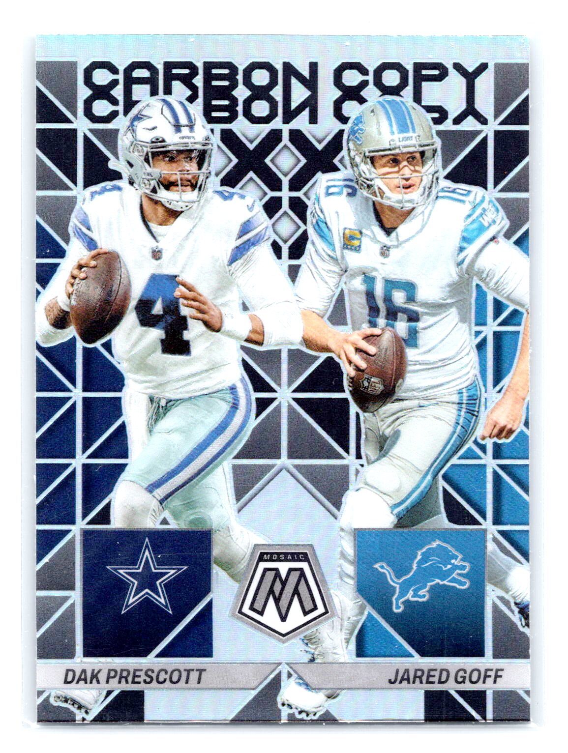 2023 Panini Mosaic - Carbon Copy Dak Prescott, Jared Goff #CC-8 Silver ...