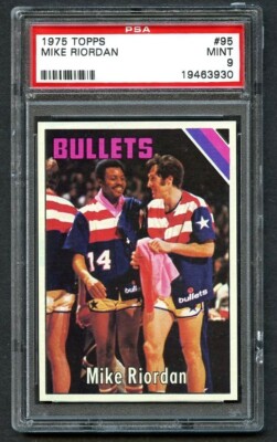 1975 Topps Basketball MIKE RIORDAN #95 PSA 9 MINT Washington Bullets | eBay