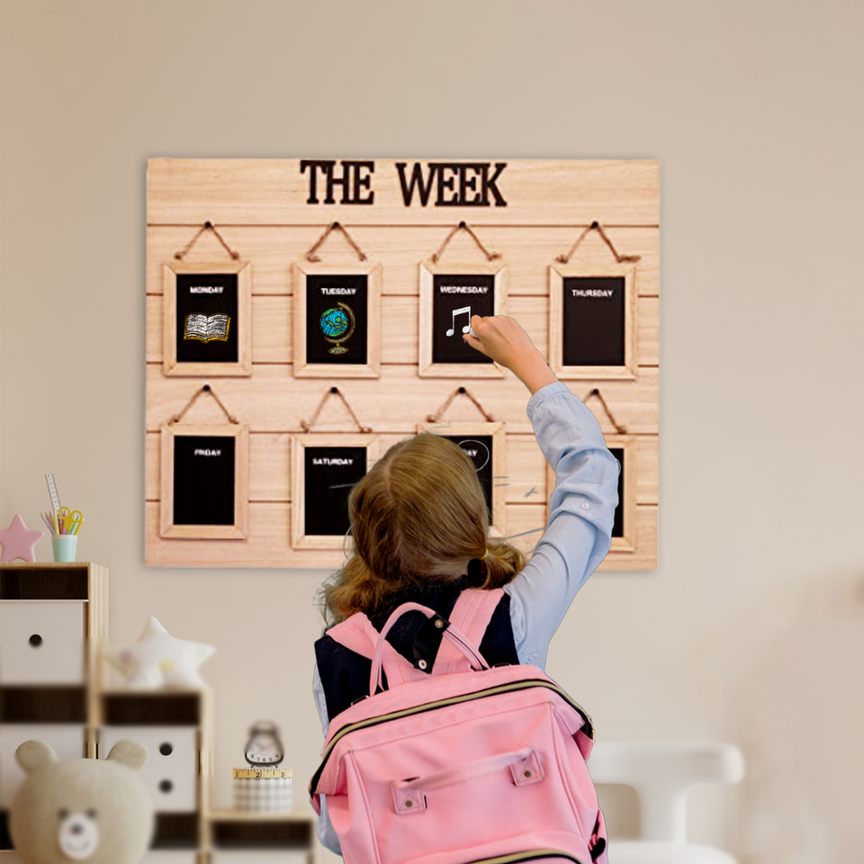 Weekly Blackboard Wall Organiser 7 Day Chalk Board Memo Planner Home ...