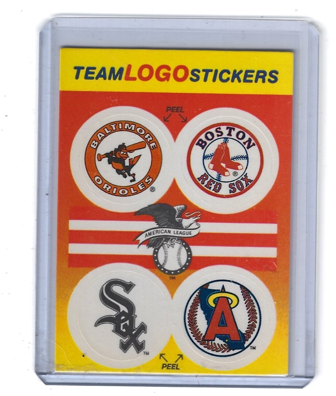 1991 Fleer Team Logo Sticker Baseball Card-Orioles-Red Sox-White Sox ...