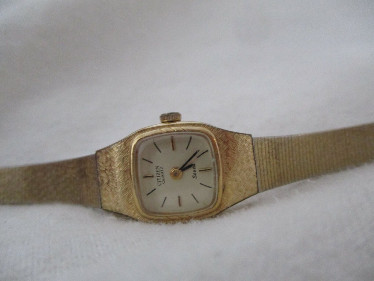 Citizen Watch Gold Toned Band Square Shaped Face | eBay Citizen Watch Gold Toned Band Square Shaped Face | eBay