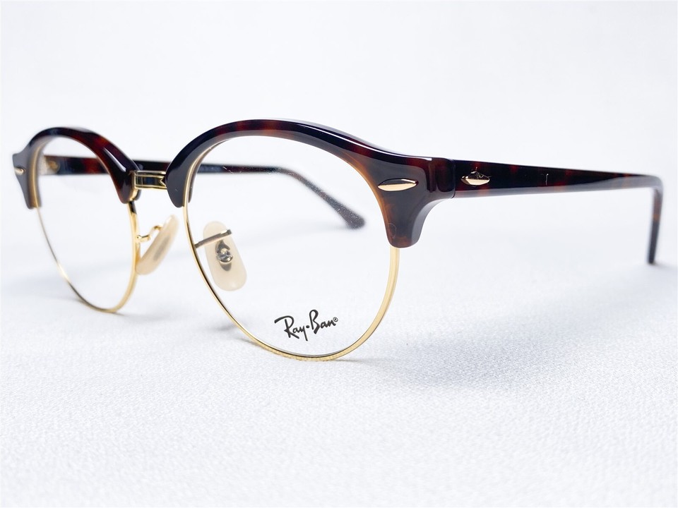 NEW Ray Ban Clubround RB4246V 2372 Red Havana Round Eyeglasses Frames ...