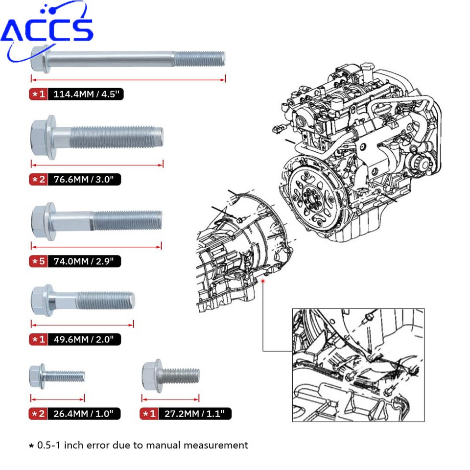 Transmission Bolt Kits For Honda Acura B Series B16 B18 B20 Civic EG EK ...