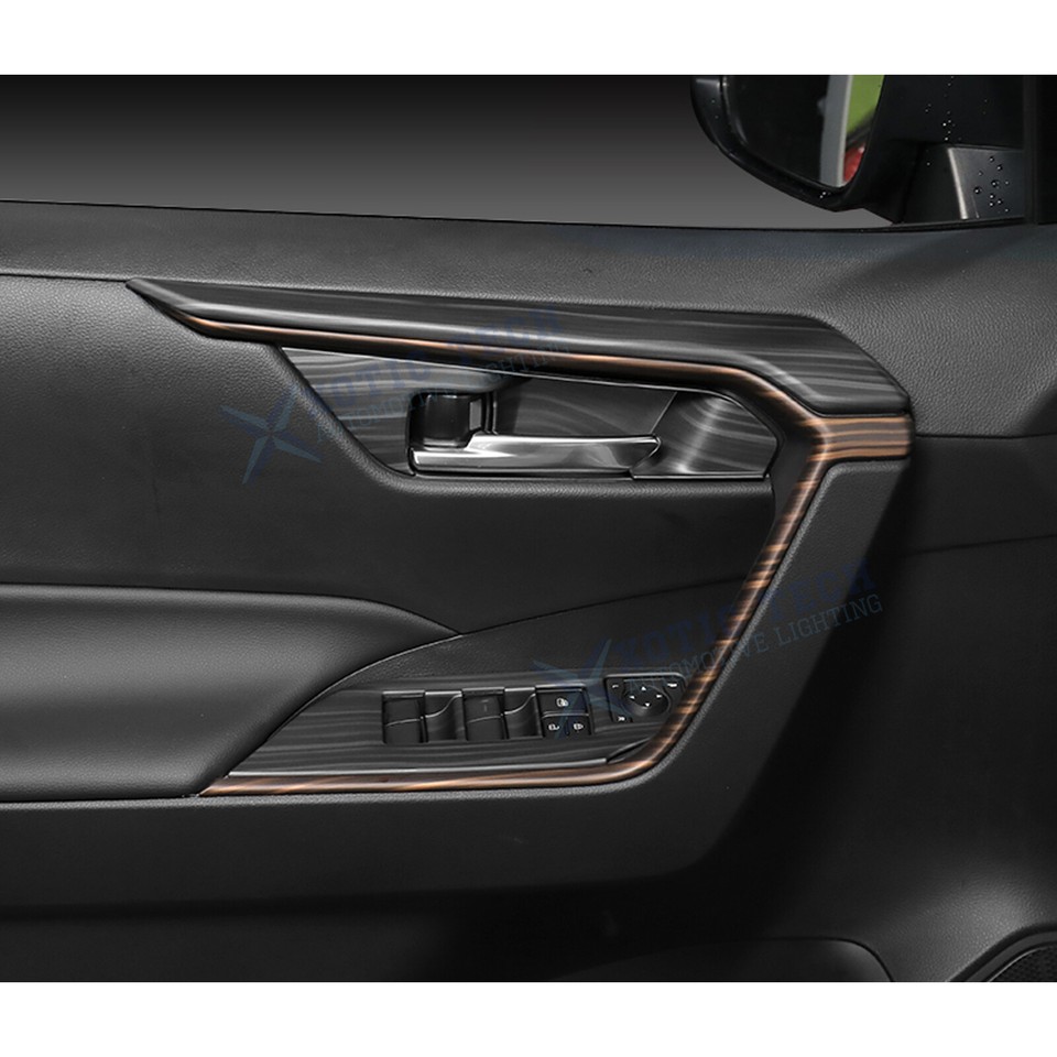 Interior Center Console Cover Trim Set Peach Wood Grain For Toyota Rav4 ...