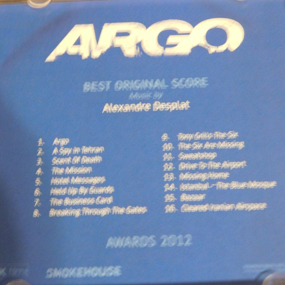 RARE ARGO FYC SCORE CD MOVIE ALEXANDRE DESPLAT FOR YOUR CONSIDERATION ...