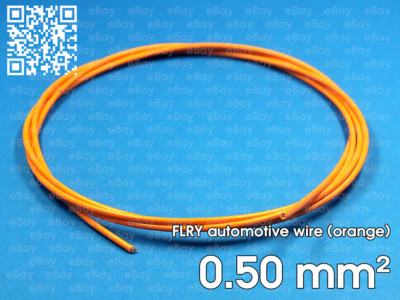 Automotive wire FLRY 0.5mm², orange color, 1 meter length | eBay