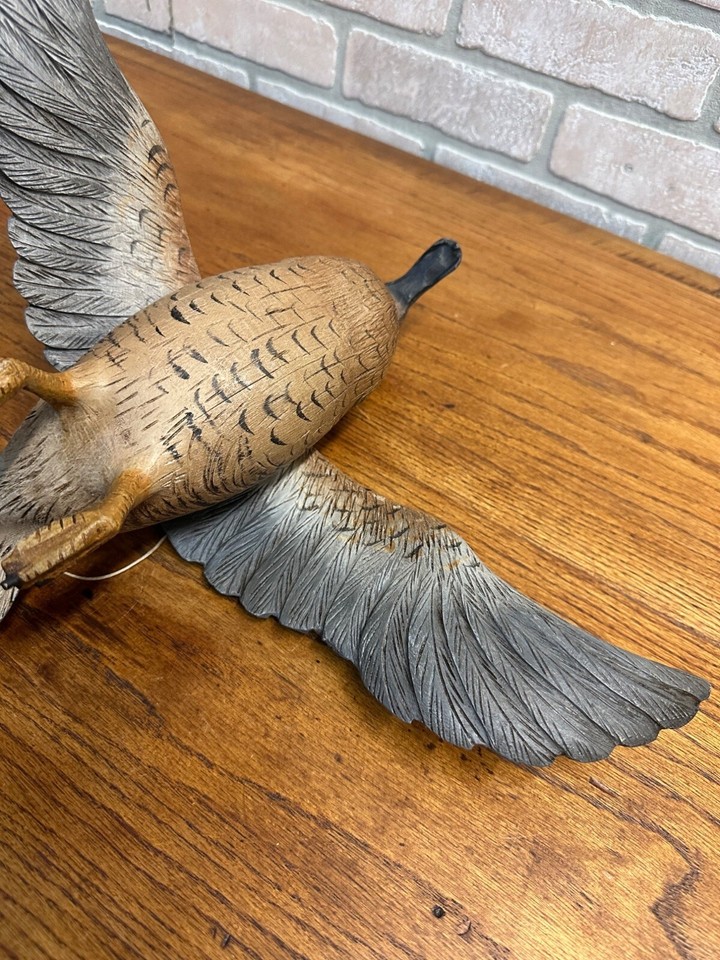Casey Edwards Blue Wing Teal Hen in Flight Wood Carving Decoy Manitowoc ...