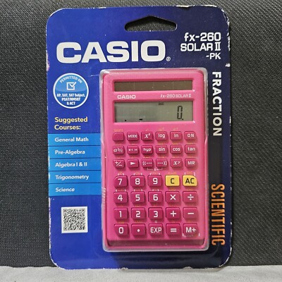 Casio fx-260 Solar II Scientific Calculator ~ Pink ~ New In Original ...
