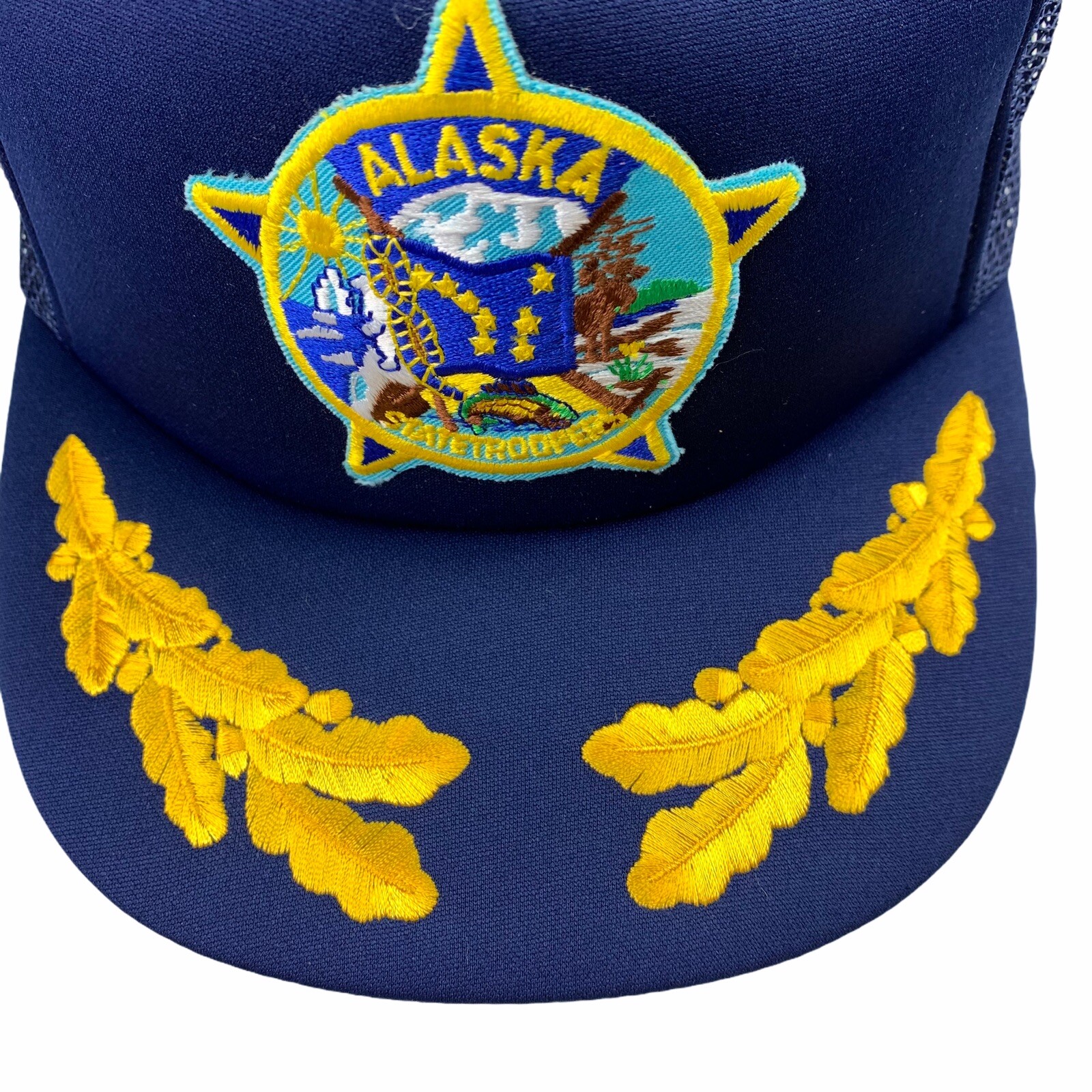 VTG NOS Alaska State Trooper Police Trucker Hat Snapb… - Gem