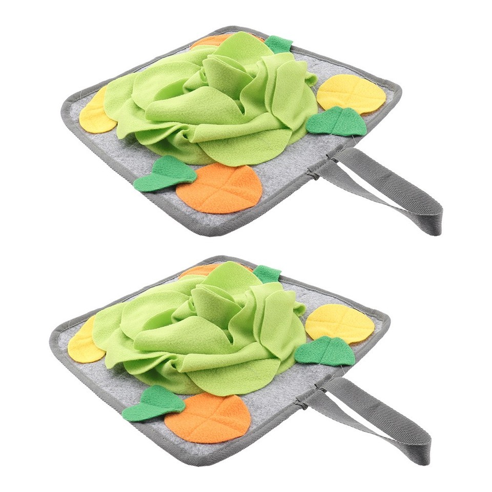 2pcs Rabbit Snuffle Mats Nose Smell Training Sniffing Mats Slow Feeding ...