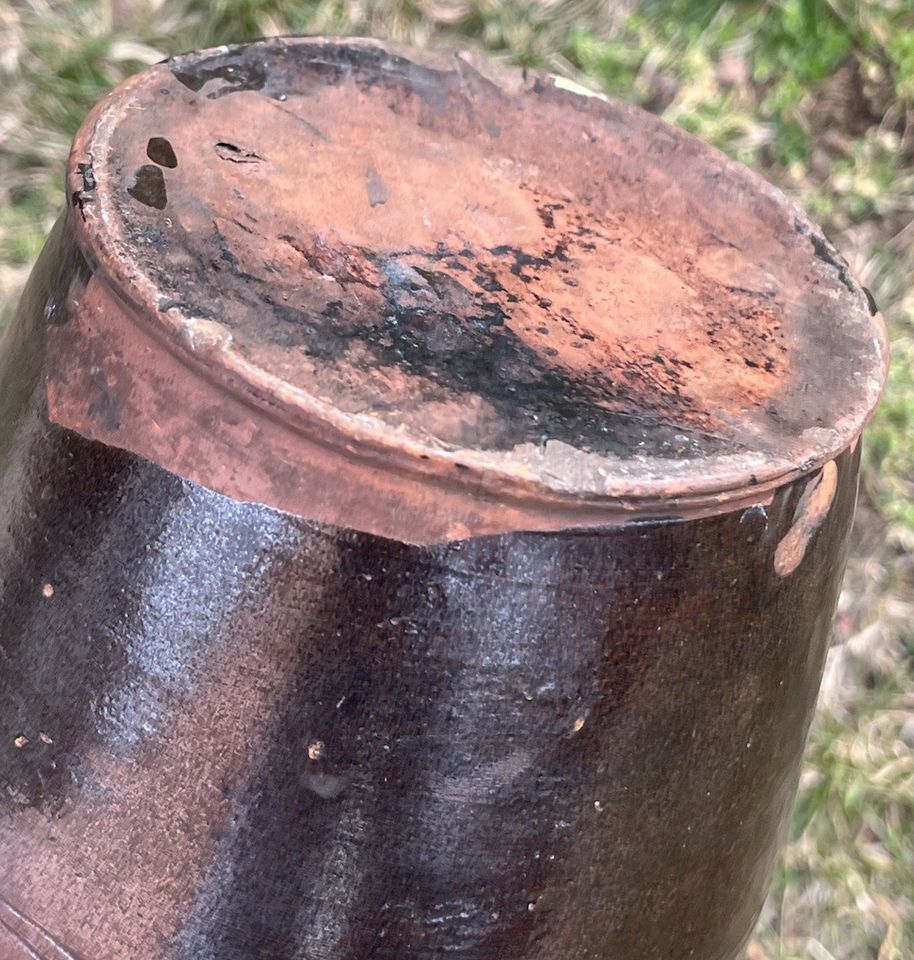 Antique Redware Jar Pot Crock Shenandoah Va Valley Botetourt Incised ...