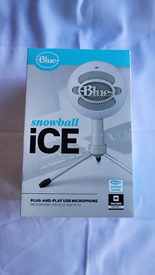 Blue Snowball iCE White/Silver Condenser Microphone - New in Box | eBay
