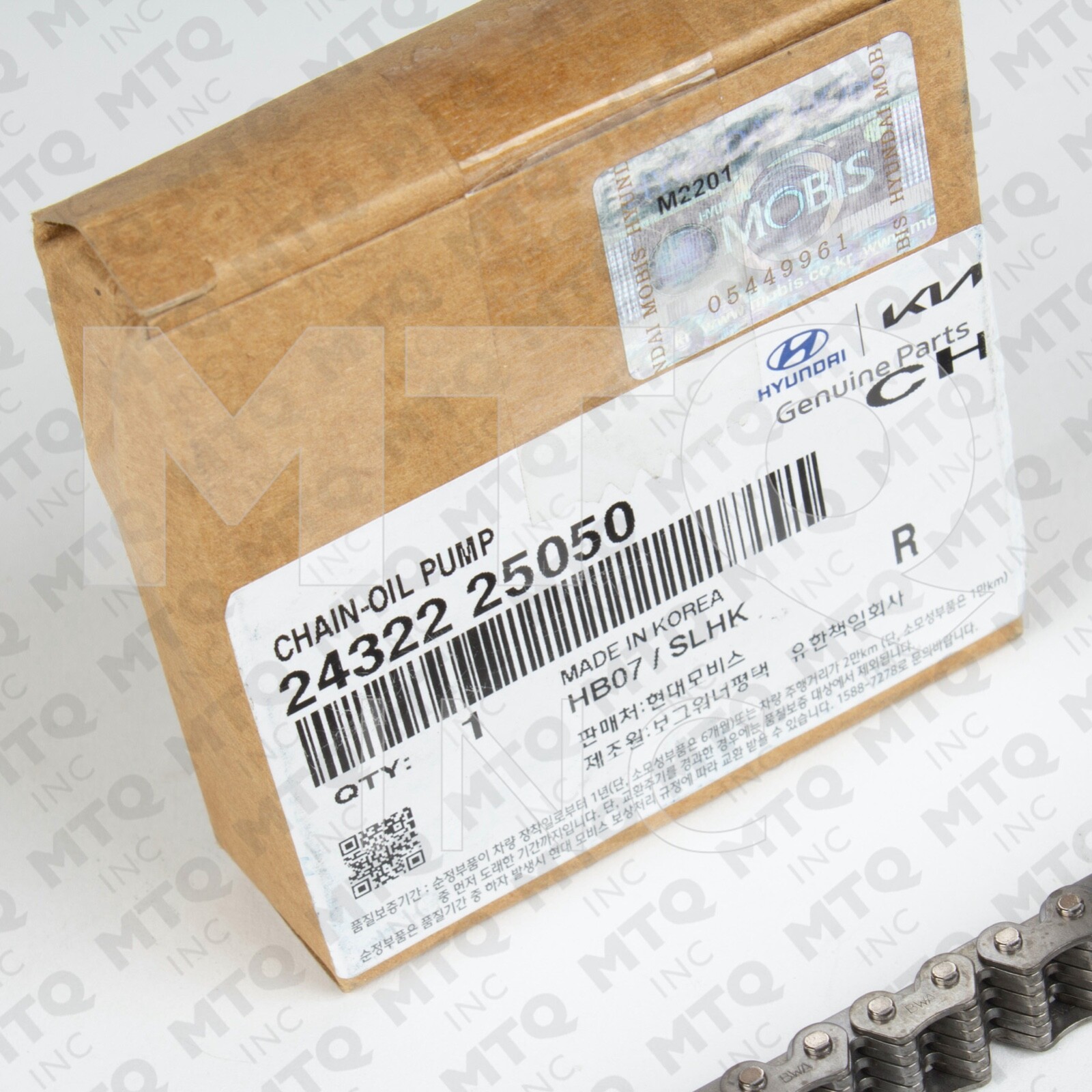 Genuine OEM Oil Pump Chain compatible with Hyundai Kia | 24322-25050 ...
