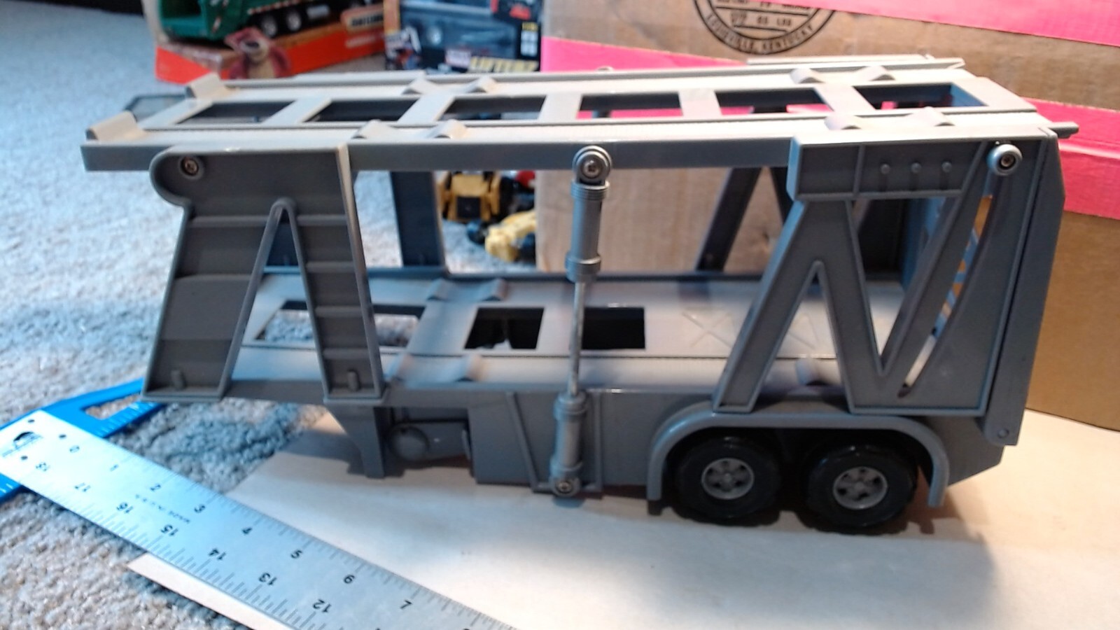 Large Plastic 1/16 Scale Car Hauler Trailer Only China 14.5"L X 6.5"H X ...