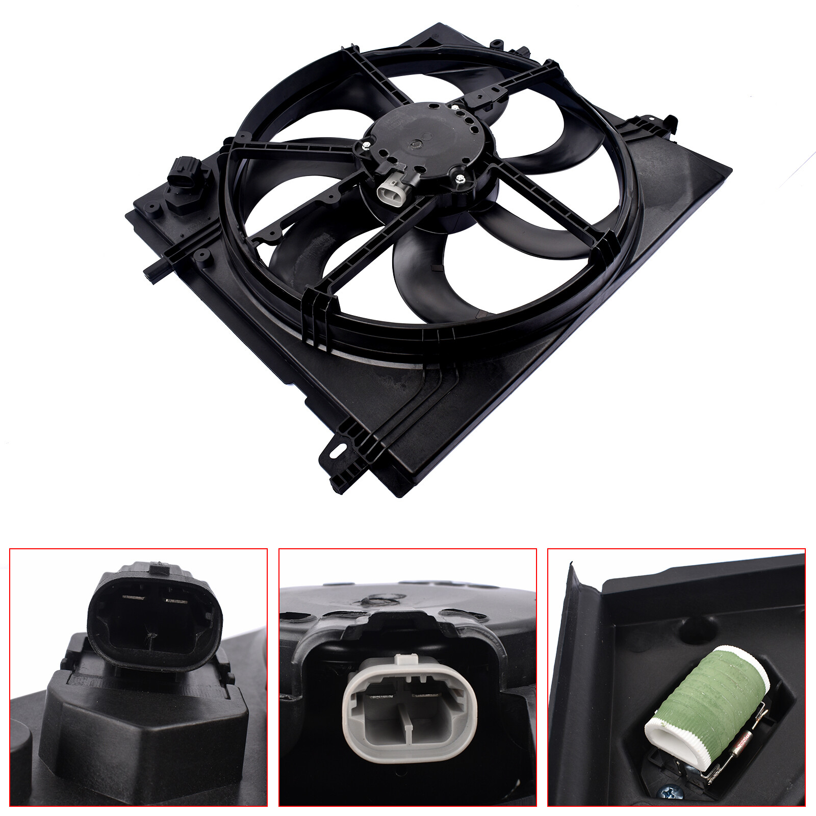 Fits Nissan Qashqai (2013-2021) 2 Pins Engine Radiator Cooling Fan w ...