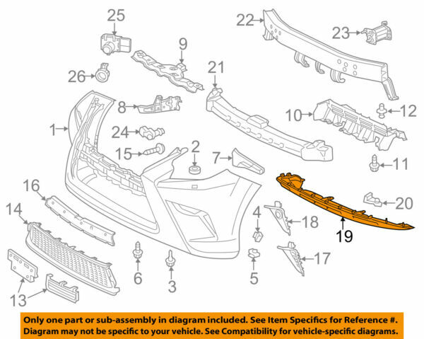 52719-60010 Toyota Cover, front bumper moulding 5271960010, New Genuine ...