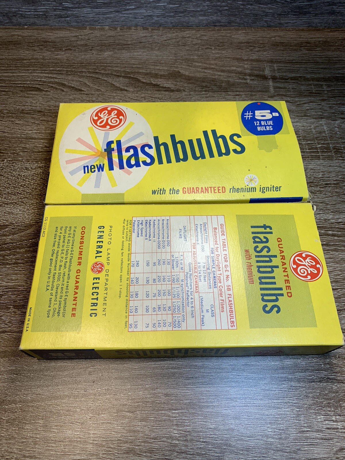 2 DOZEN GENERAL ELECTRIC Number 5B Rhenium Blue FLASH BULBS Vintage | eBay