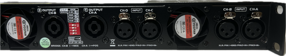 Admark AD442 Professional Power Amplifier One Space 4200 Watts x 4 ...