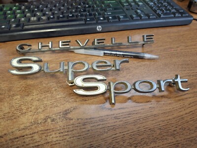 Vtg 67 Chevrolet Chevelle Front Hood Badge Emblem #3893924 7660687 1/4 ...