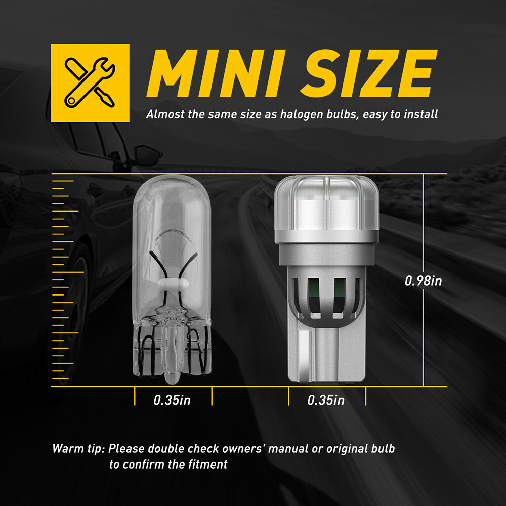 2x Canbus T10 LED Canbus White Car Interior Light Parker Bulb Globe ...