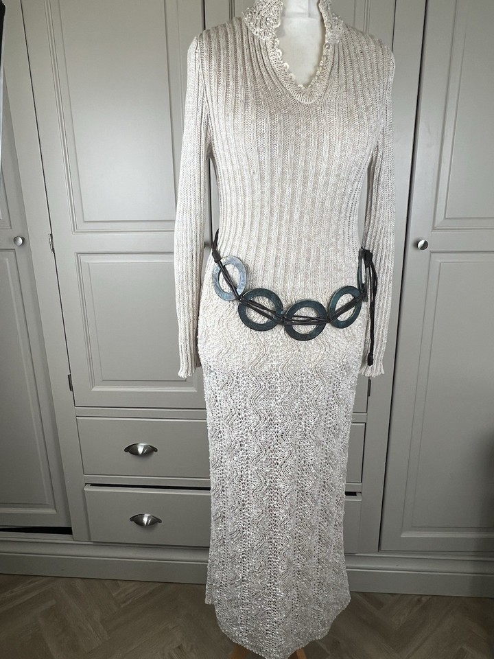 Vintage Pallas 100% Irish Linen Hand loomed Linen Dress Size M / UK8-10 ...