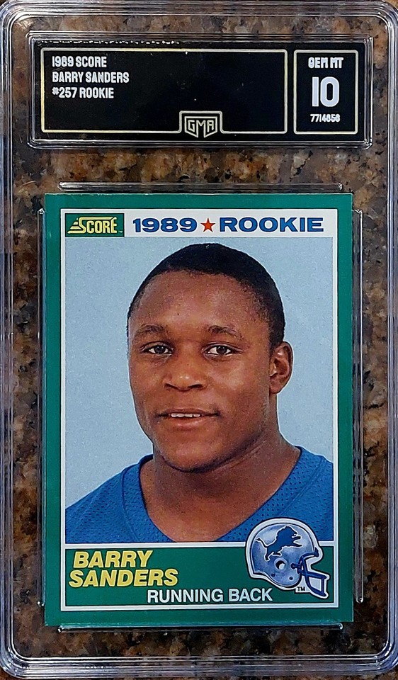1989 Score BARRY SANDERS #257 GMA 10 **GEM MINT** Centered, Beautiful ...