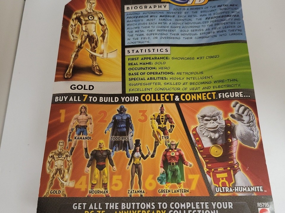 DC UNIVERSE CLASSICS ULTRA HUMANITE BAF WAVE 14 GOLD METAL MEN FIGURE ...