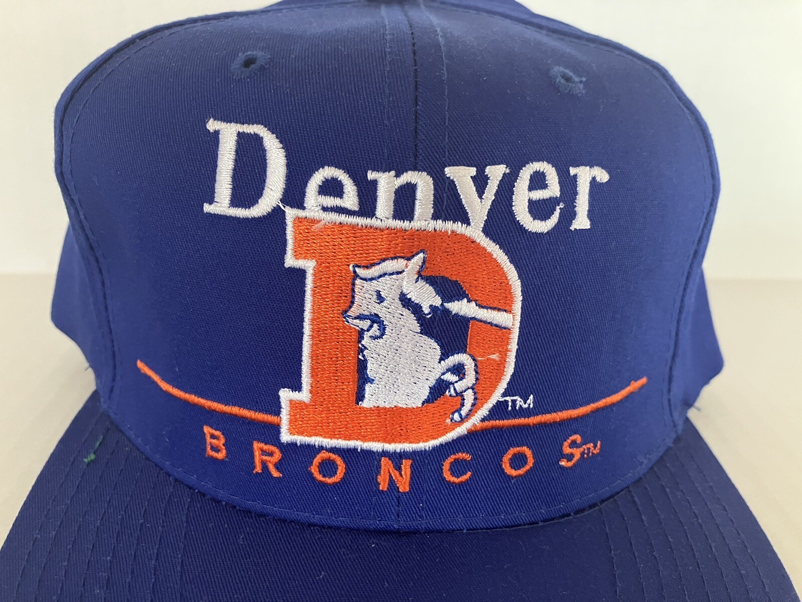 Vtg 90s Denver Broncos Hat Lot New Era Wool Eastport Cotton Snapback ...