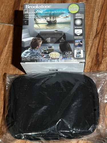 Brookstone Pocket Projector Mobile Movies Presentations Videos100 ...