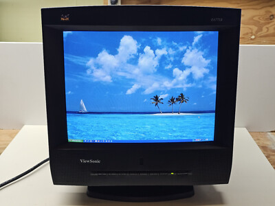ViewSonic EA771B 17" CRT Monitor + Built-in Speakers January 1999 *READ ...