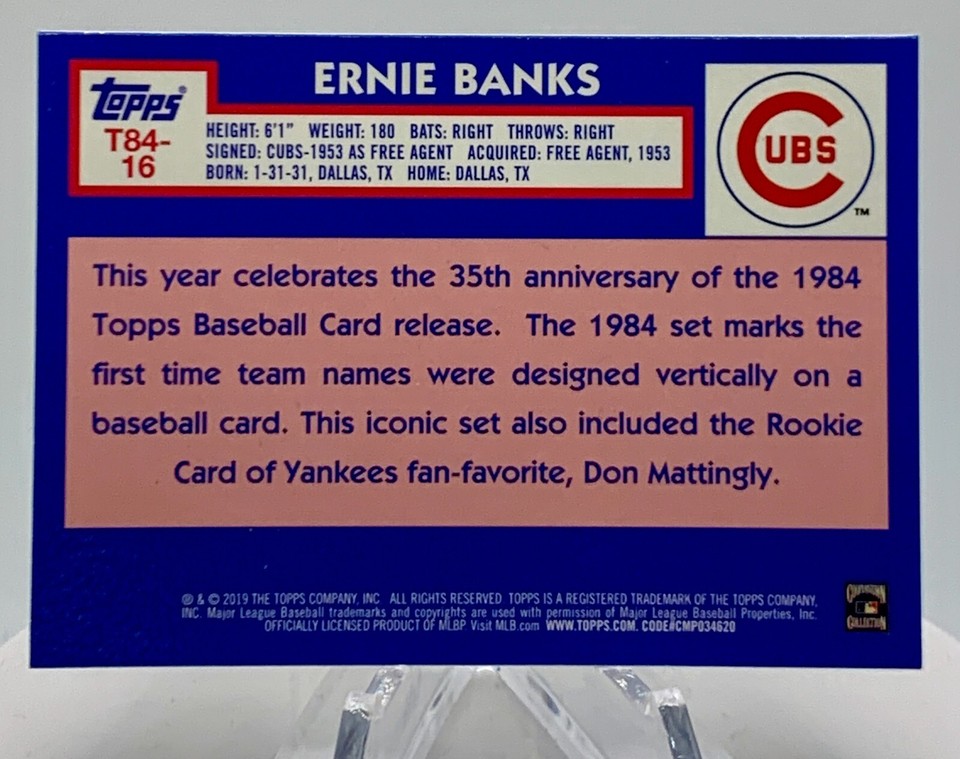 2019 Topps '84 Topps Silver Pack Chrome Series 2 #T8416 Ernie Banks | eBay