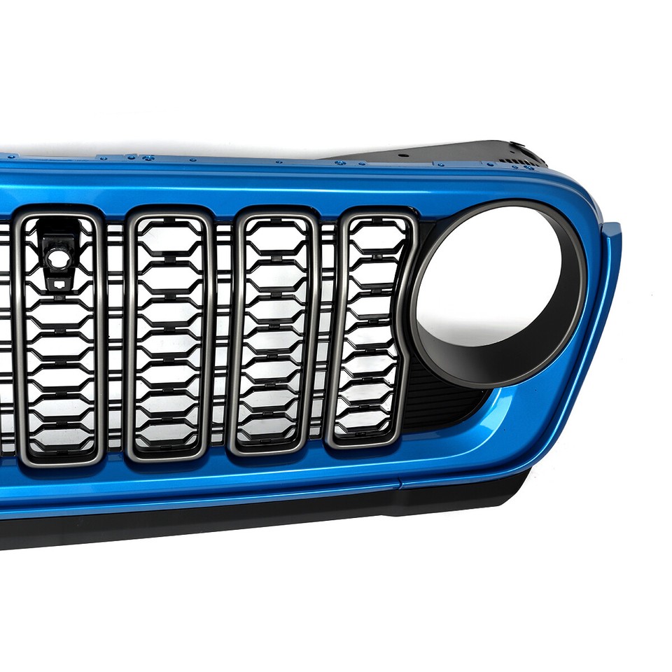For 2018-2024 Jeep Wrangler JL / Gladiator JT Hydro Blue Pearl Grille Black Mesh | eBay