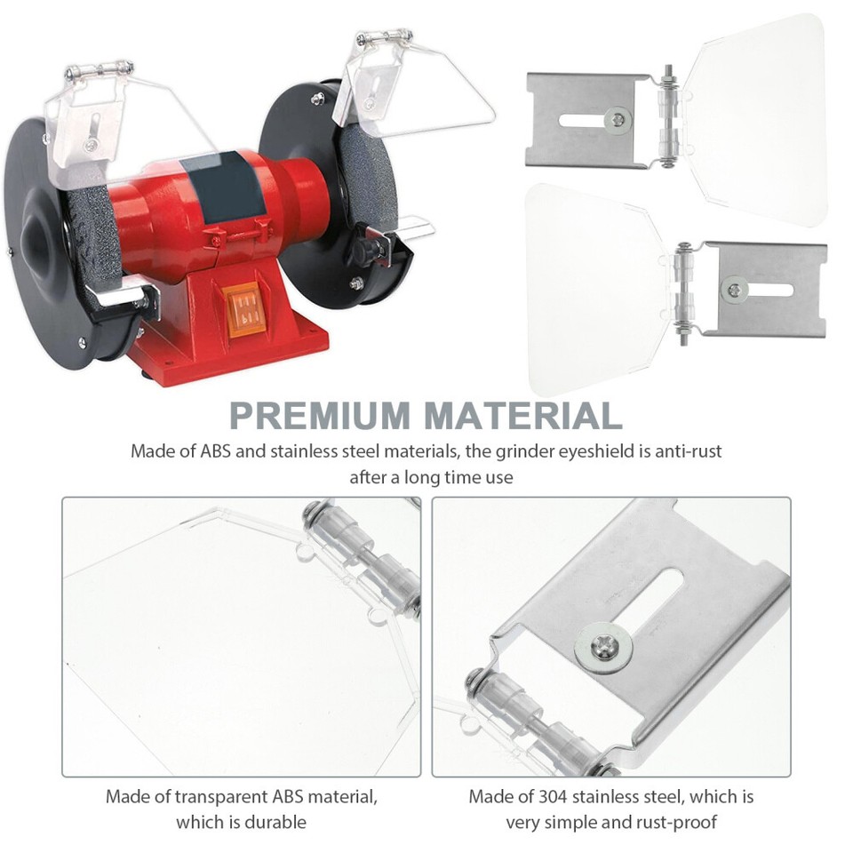 2 Pcs Bench Guard Grinder Eye Shield Kit Electrical Tools Work | eBay